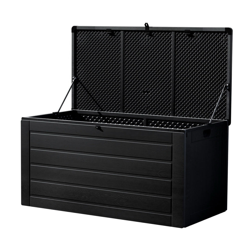Outdoor Storage Box | 680L Extra Large | Lockable Deck Box | Black ...